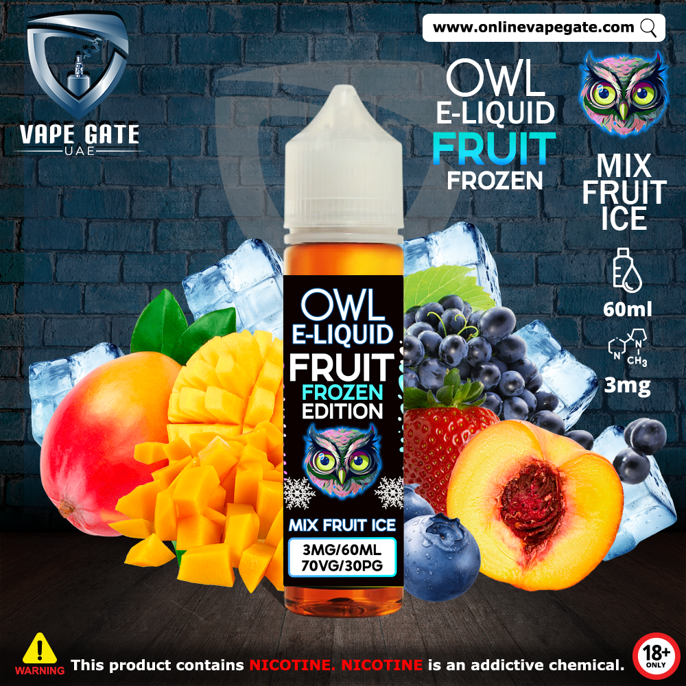 Owl Mix Fruit Ice E-Liquid 60ml Dubai Price | Vape Online Offer Dubai ...